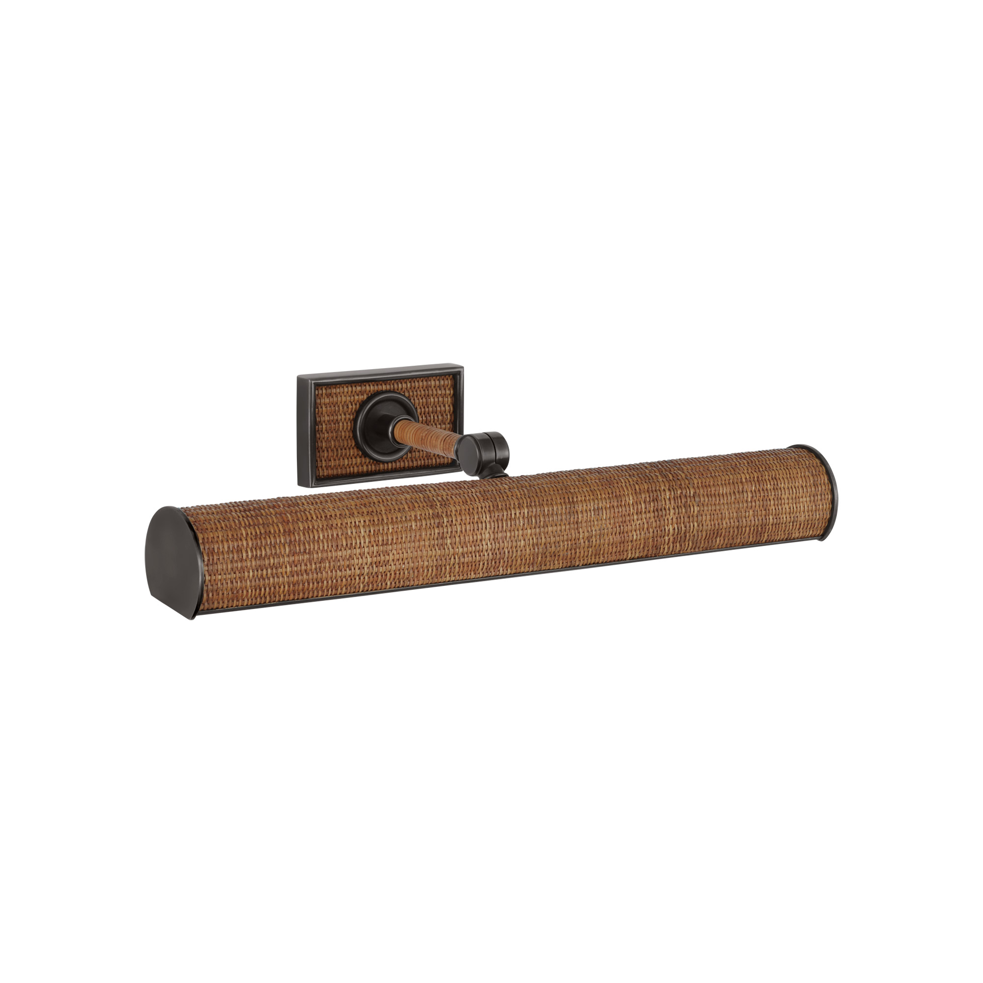 Halwell 18" Bronze & Rattan Picture Light | Bloomingdales Lighting