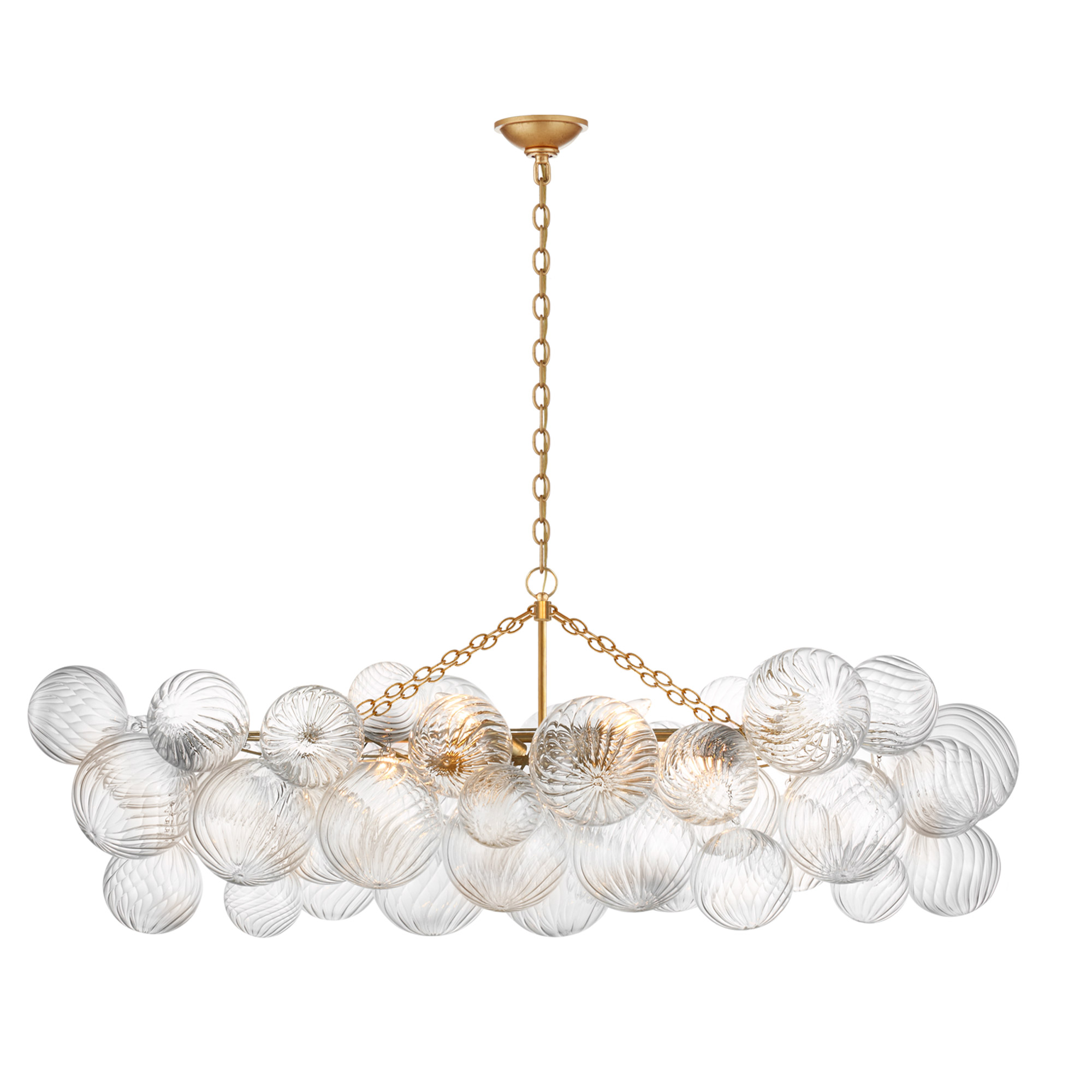 Talia Medium Linear Chandelier (Gild and Swirled Glass) - Bloomingdales ...