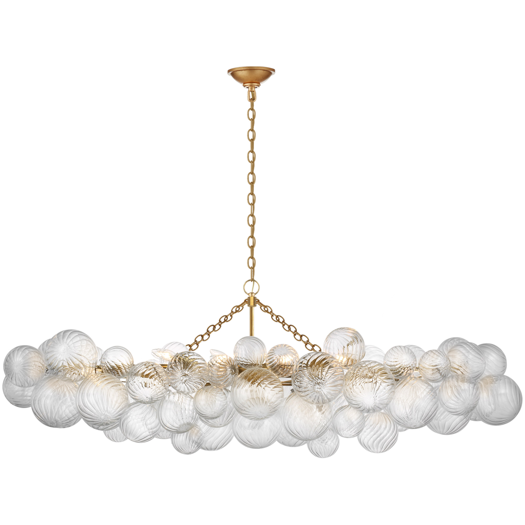 Talia Large Linear Chandelier (Gild and Swirled Glass) - Bloomingdales ...